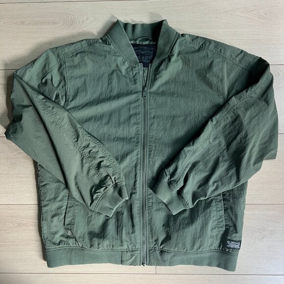Levi's | Jackets & Coats | Levi Straus Co Olive Green Full Zip Bomber ...
